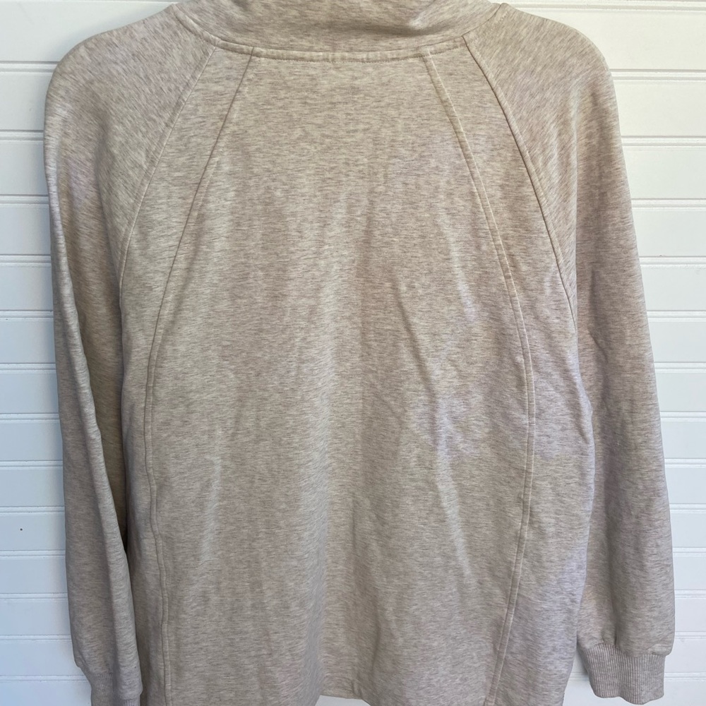 Varley Oatmeal Cream Cow Neck Zippered Sided Athletic… - Gem